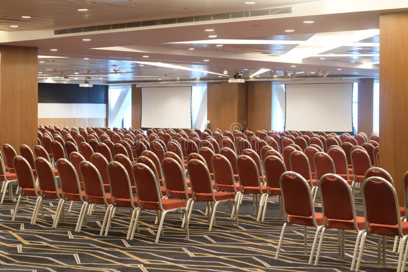 Several Many Rows of Chairs in a Function Seminar Lecture Room Laid Out ...