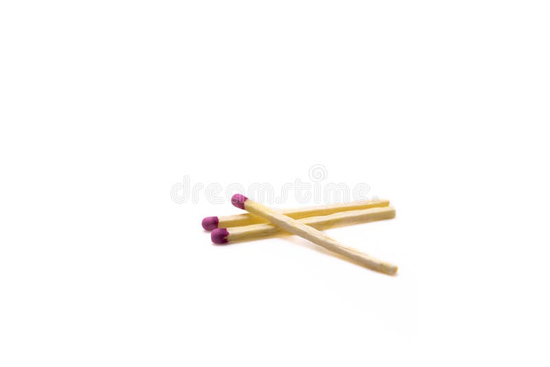 Several Matches on White Isolated Background on Top of Each Other Stock ...