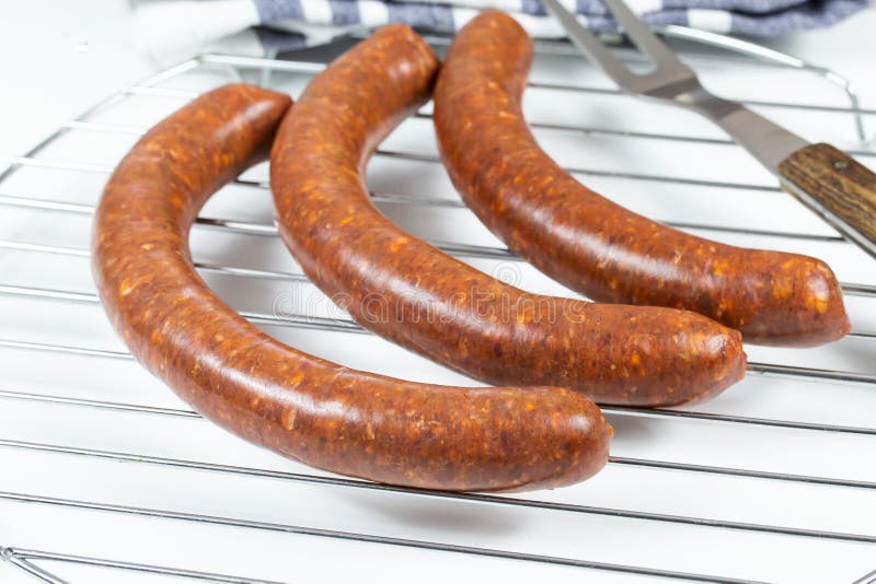 Several Merguez on a White Background Stock Photo - Image of chili ...