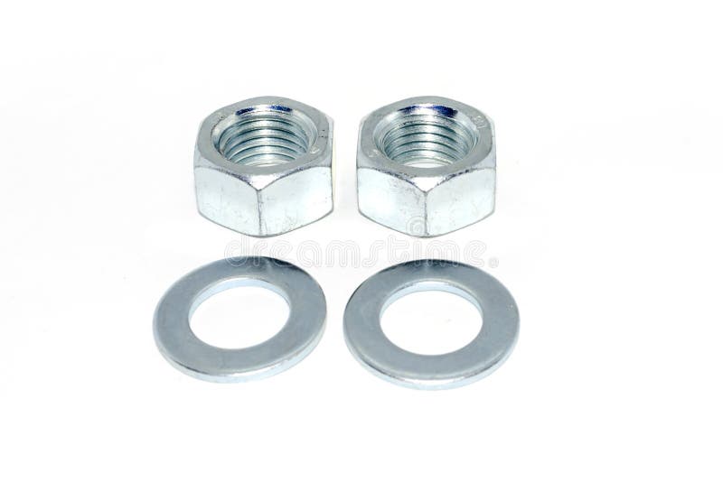 Several Metal Fasteners Close-up. Isolate Stock Image - Image of chrome ...