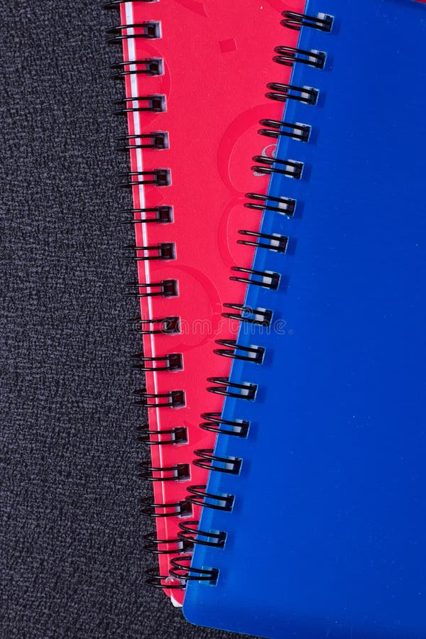 Several Multi-colored Notebooks on a Spiral Stock Photo - Image of ...