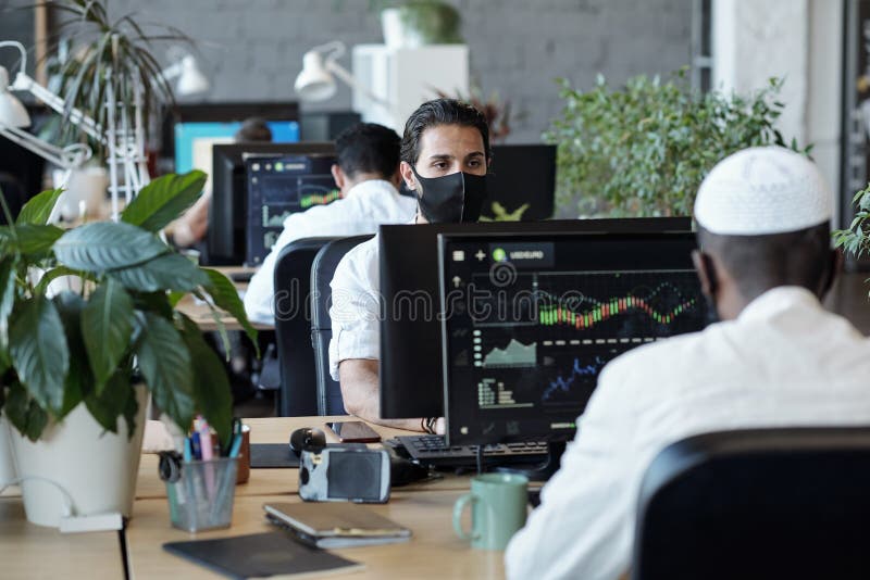 Arab Businessmen Working Computers Office Stock Photos - Free & Royalty ...