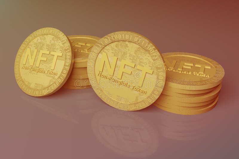 NFT Non-fungible Token Digital Crypto Art Blockchain Technology Concept ...