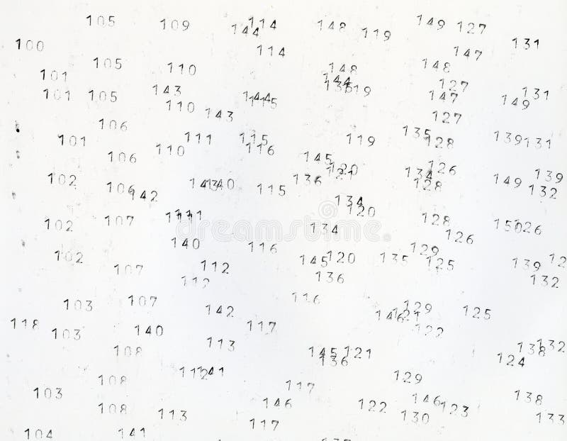 Several numbers on white stock photo. Image of rubber - 105595064