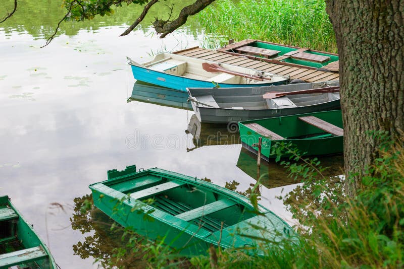 Several old rowing boats stock image. Image of beauty - 69931365