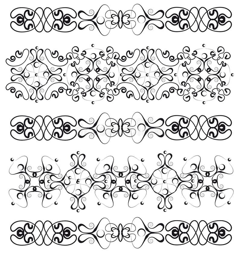 Several ornamental borders stock vector. Illustration of calligraphy ...