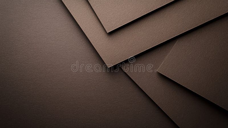 Several Overlapping Sheets of Textured Dark Brown Paper Arranged in ...