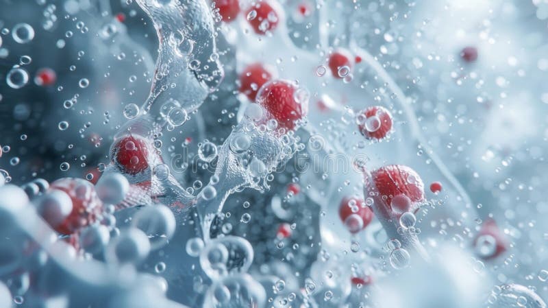 Several Particles Indulging in a Refreshing Spa Snack Made Up of Tiny ...