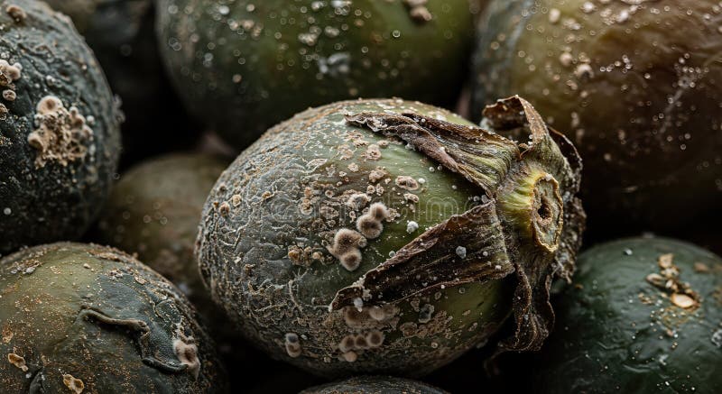 Closeup of Moldy and Rotting Fruit Showing Signs of Decomposition Stock ...