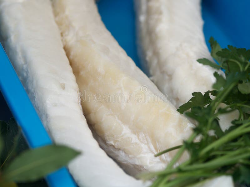 Several Pieces of Healthy and Tasty Salted Cod Stock Photo - Image of ...