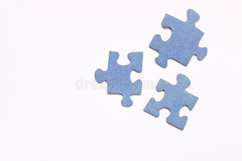 Several Pieces of Puzzles . on White Background Stock Image - Image of ...