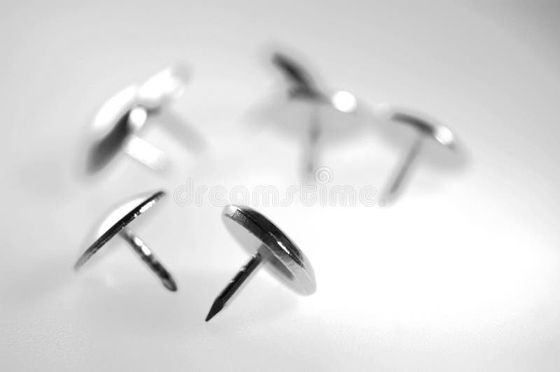 Several Pins in Black and White Stock Photo - Image of stationery ...