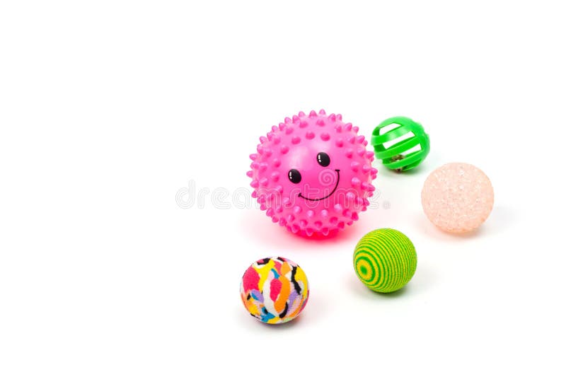 Several Plastic and Rubber Balls for Playing with Pets Stock Image ...