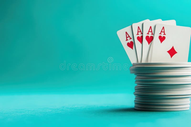 A Pyramid of Playing Cards Arranged Meticulously on a Solid Surface in ...