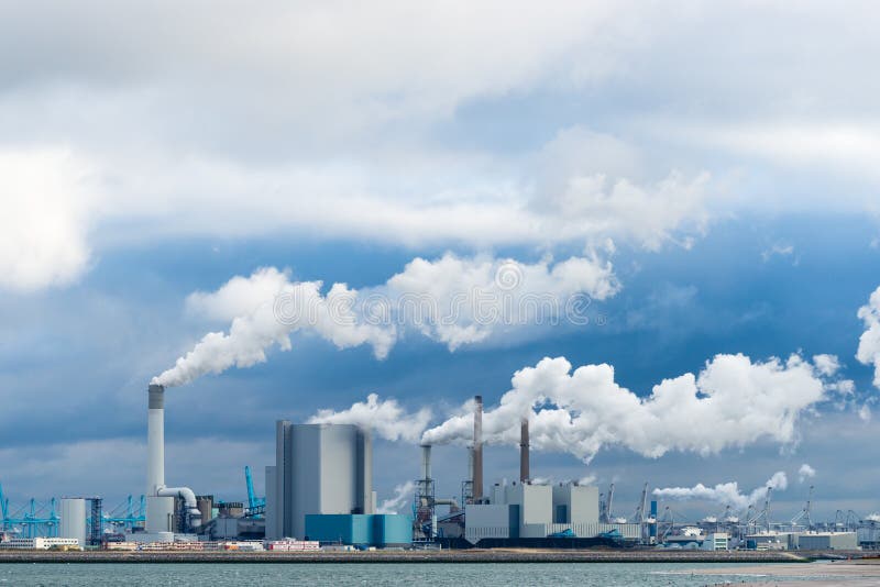 Several power plants stock image. Image of emission, high - 35458121