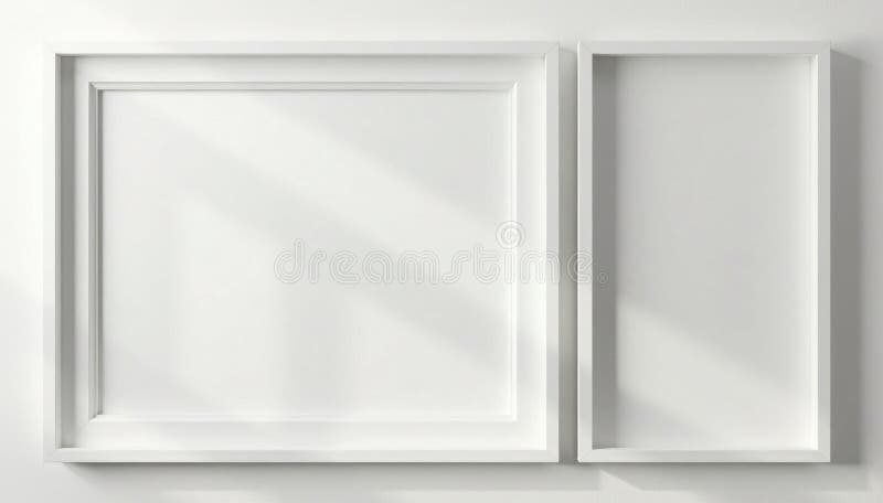 Several Pristine White Picture Frames of Differing Dimensions , Design ...