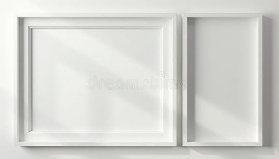 Several Pristine White Picture Frames of Differing Dimensions , Design ...