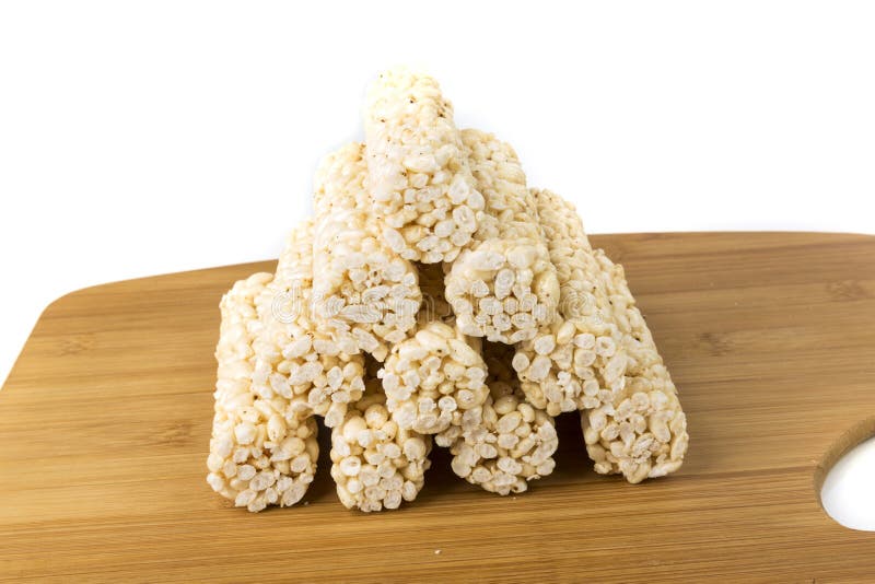 Several Puffed Plain Round Rolled Rice Snacks Stock Photo - Image of ...