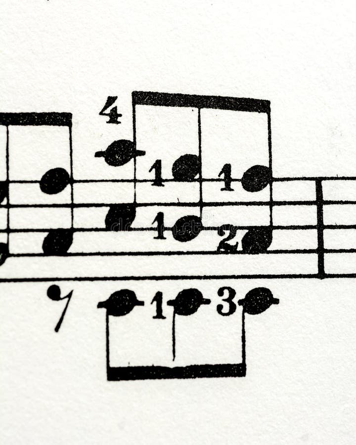 Several Random Music Notes that are Printed Stock Image - Image of ...