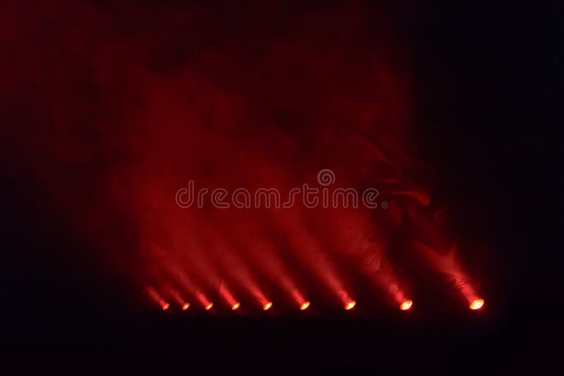 Several red disco lights stock photo. Image of bright - 93287826