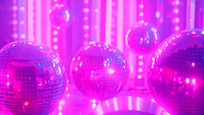 Several Reflective Disco Balls Arranged Neatly on a Flat Surface ...