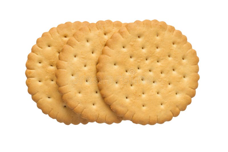 Several Round Biscuits Row White Background Stock Photos - Free ...