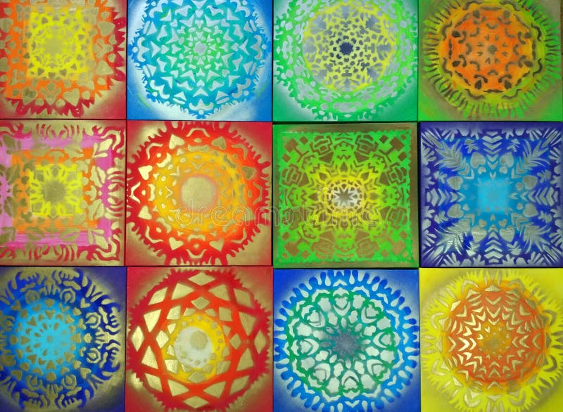 Bright Patterns, Bright Different Colors, Drawing Stock Illustration ...