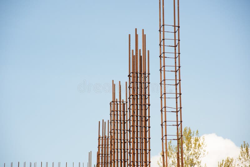 Several Rusty Long Construction Stud Stock Image - Image of site ...