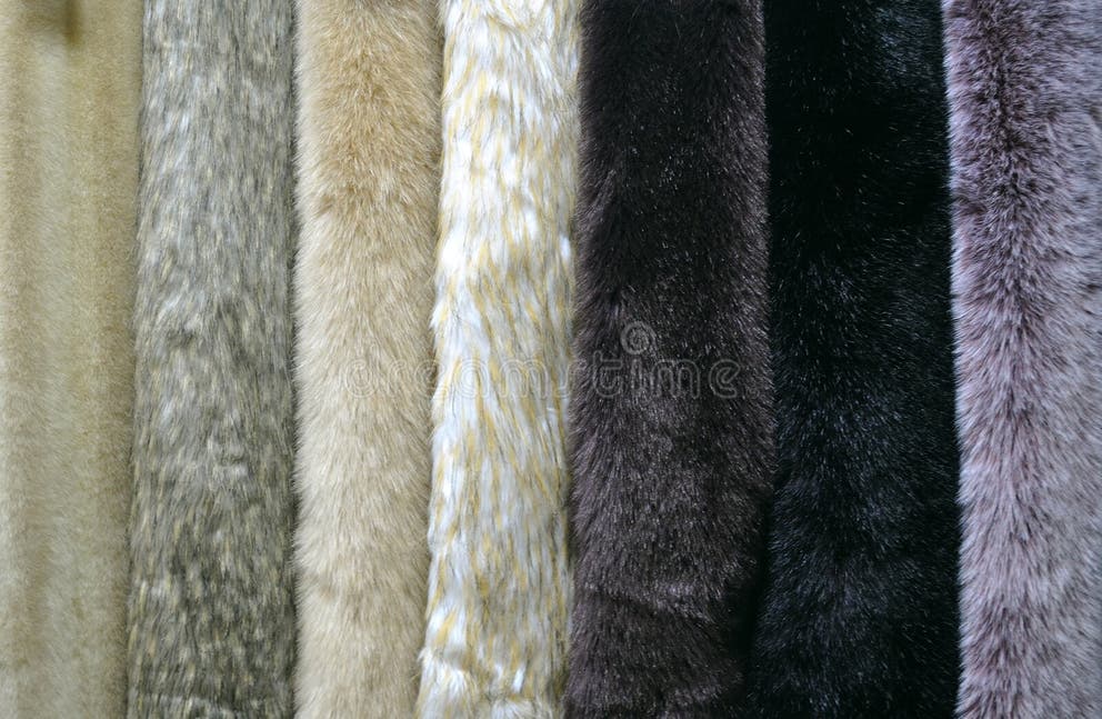 Several Samples of Artificial Fur Stock Photo - Image of fashion ...