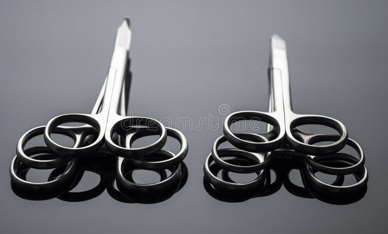 Several Scissors for Surgery in Operating Room of a Hospital Stock ...