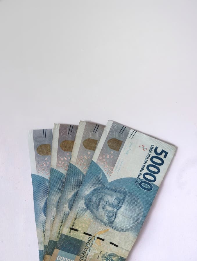 Several Sheets of 50.000 Rupiah Bills. Stock Photo - Image of exchange ...