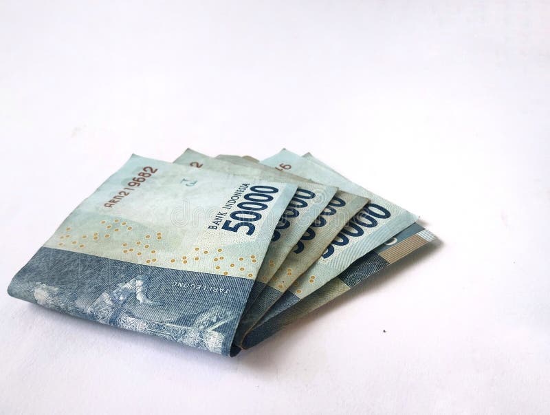Several Sheets of 50,000 Thousand Rupiah Currency Stock Image - Image ...