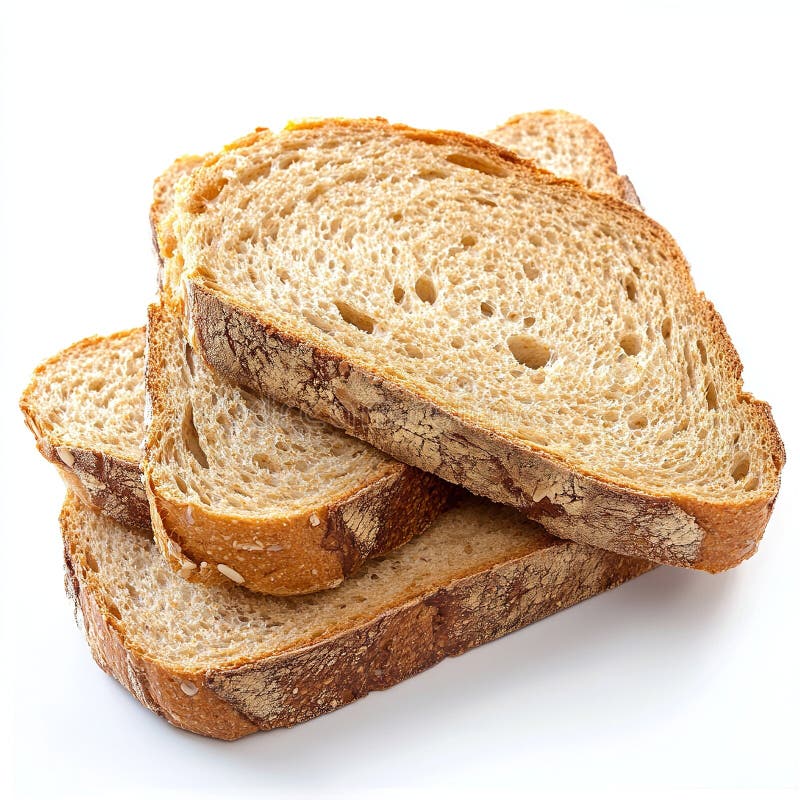 Several Simple Slices of Rich and Airy Rustic Artisan Bread, Golden and ...