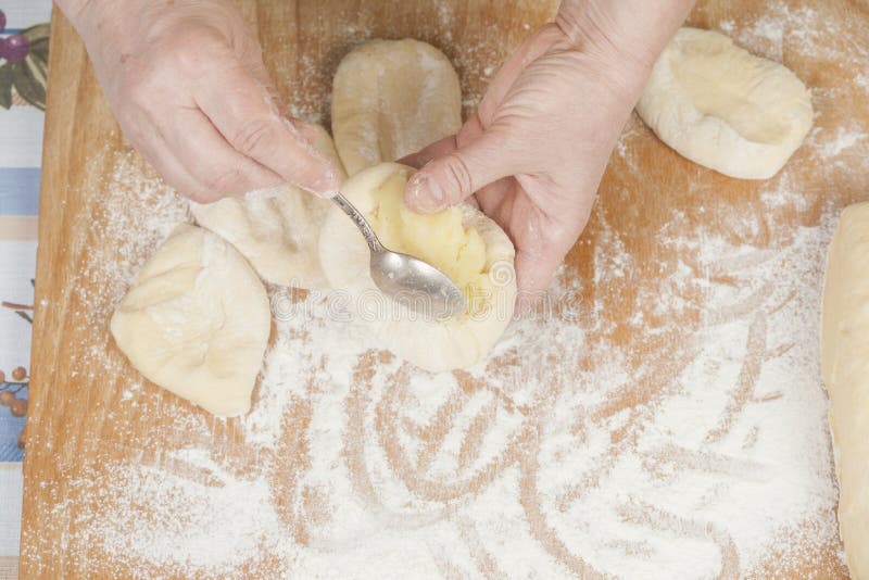 Several small patties stock photo. Image of crust, cream - 69771520