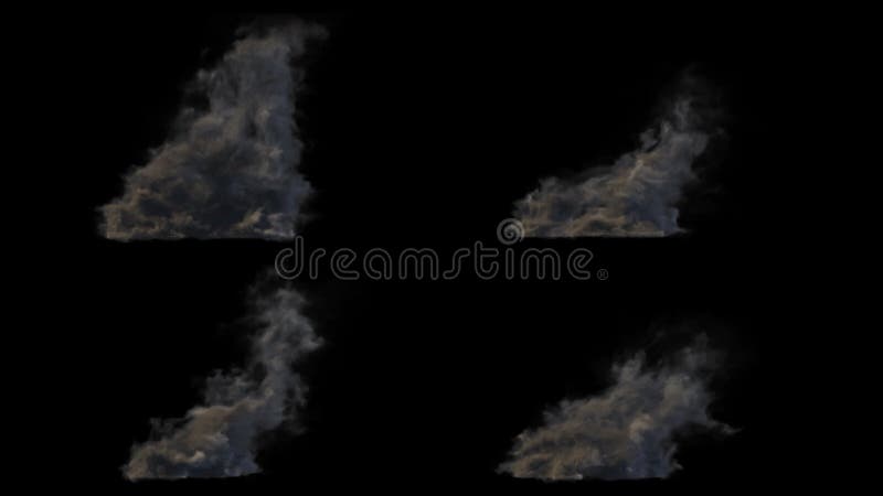Several Smoke Sources, with Alpha Channel Mask Stock Video - Video of ...
