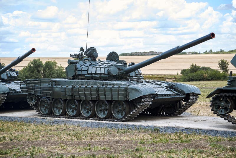 Several Soviet T-72 Medium Tanks Stock Photo - Image of heavy, forces ...