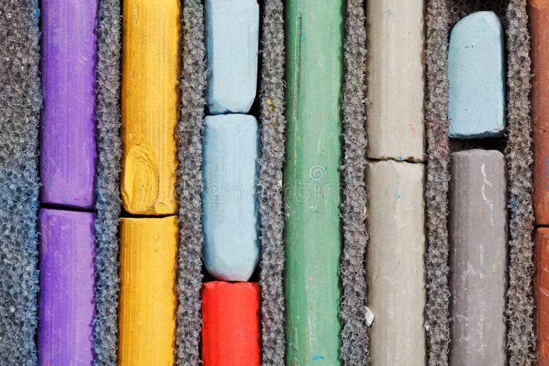 Several Sticks of Used Artistic Dry Pastel Stock Image - Image of ...