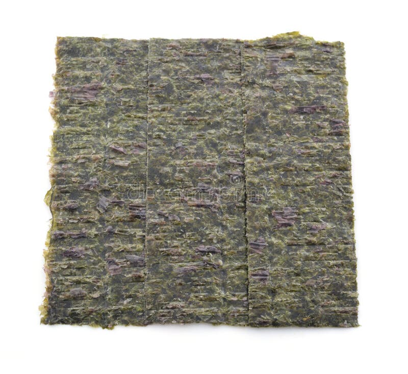Sheets Nori Seaweed For Sushi Isolated On White Background Stock Image ...