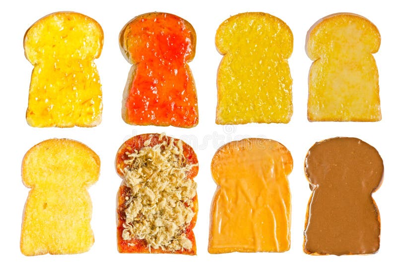 Several Toast with Various Topping Stock Photo - Image of fresh, colour ...
