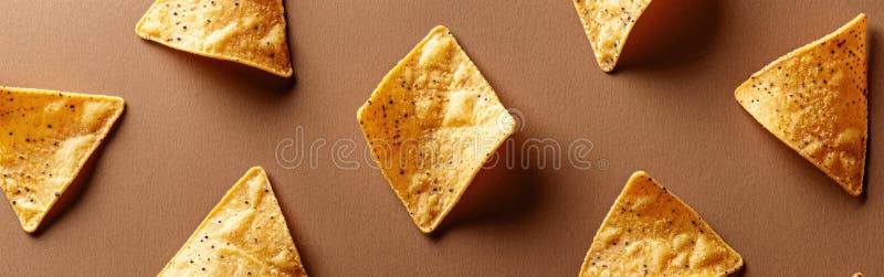 Several Triangular Yellow Tortilla Chips are Scattered on Top of a ...