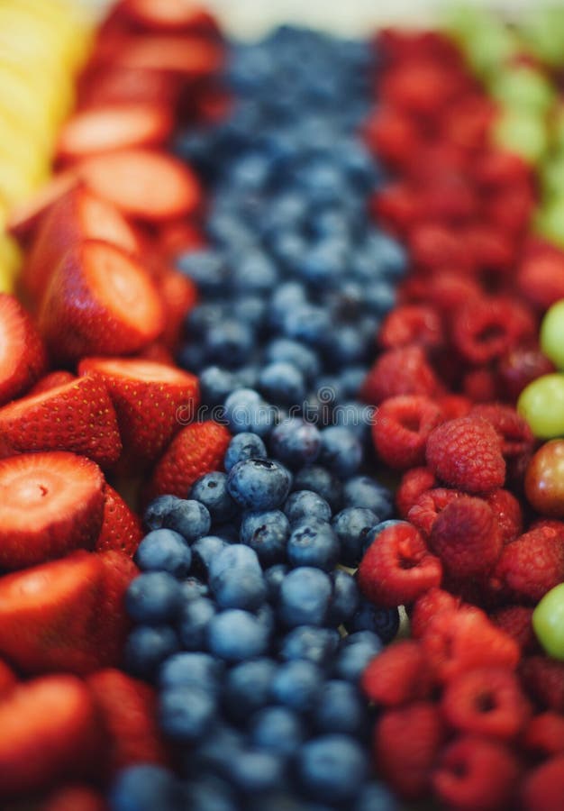 Mixed Fruit Display Prepared for a Gathering Stock Photo - Image of ...