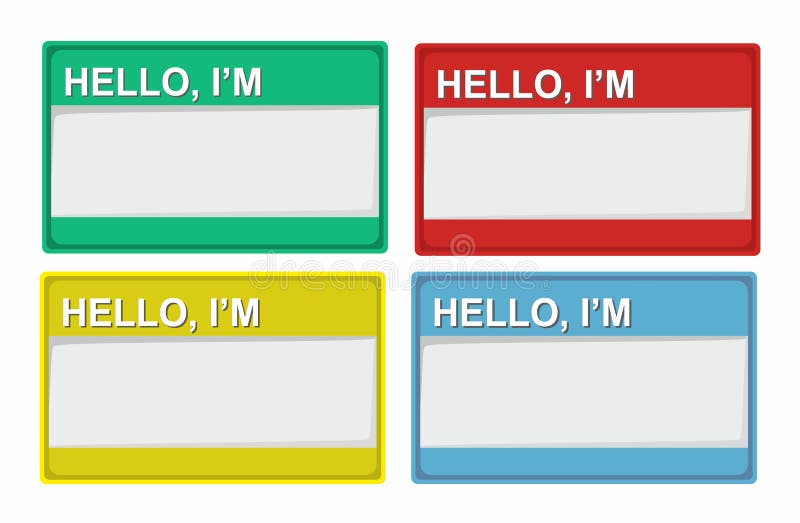 Several Types of Name Tag Designs of the Highest Quality Stock Vector ...