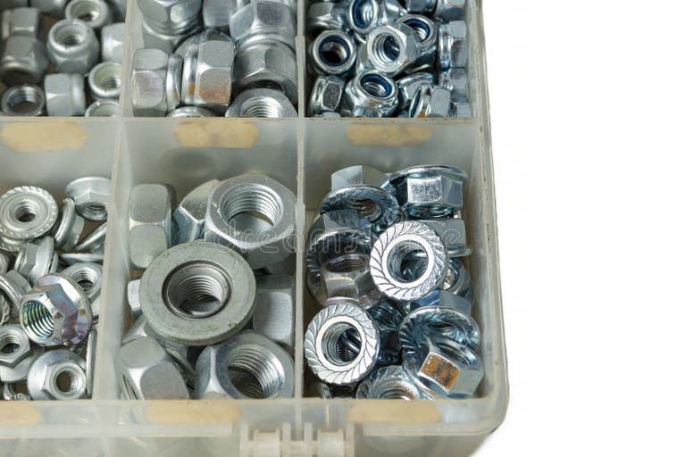 Several Types of Nuts in Open Compartments of Storage Box on Table in ...