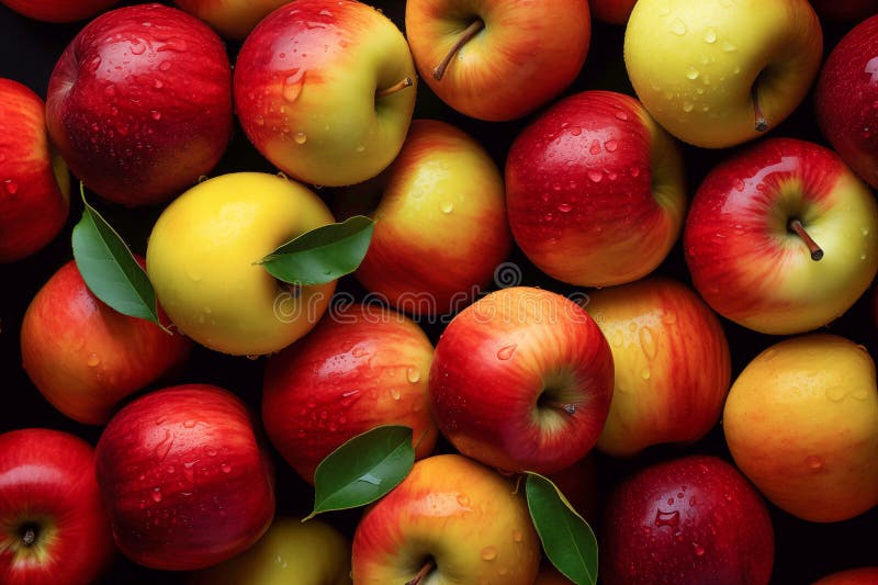 Several Varieties and Colors of Apples. AI Generated Content. Stock ...