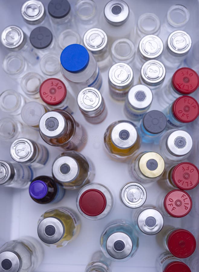 Several Vials with Different Medication in Hospital Stock Photo - Image ...