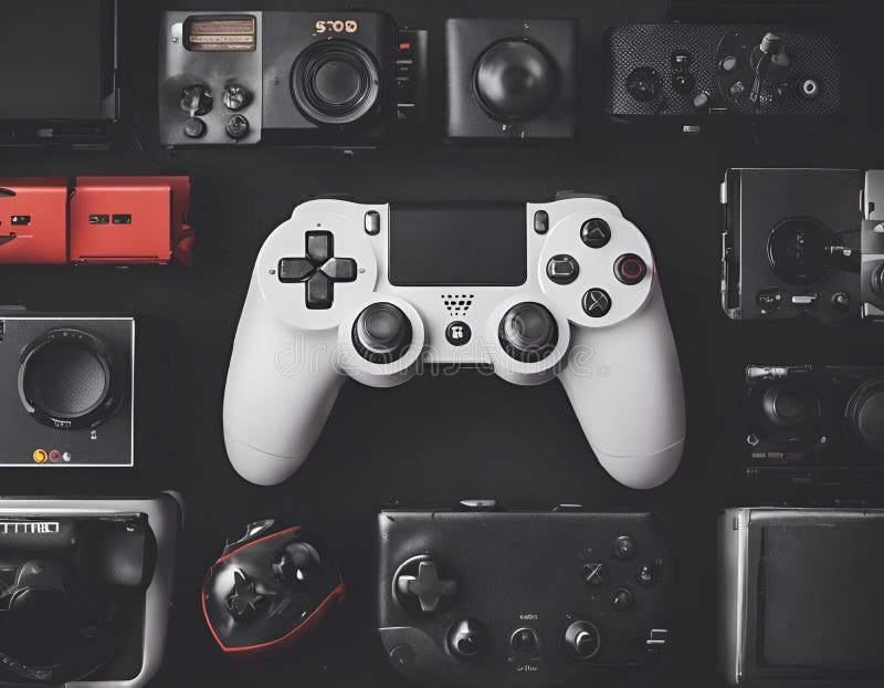 Several Video Game Controllers that are Sitting on the Floor Together ...