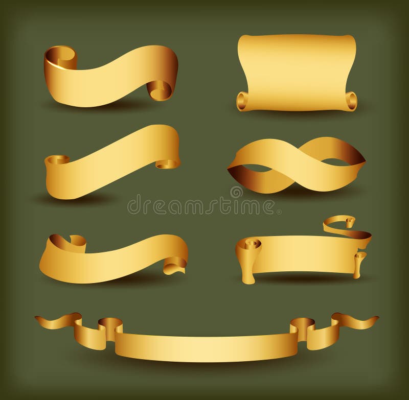 Several Vintage Vector Banner from Old Paper Stock Vector ...