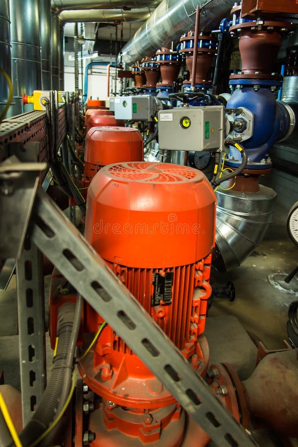 Several Water Pumps with Electric Motors Stock Image - Image of cable ...