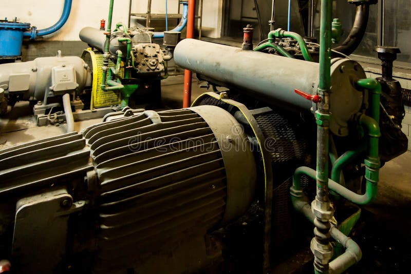 Several Water Pumps with Electric Motors Stock Photo - Image of heat ...