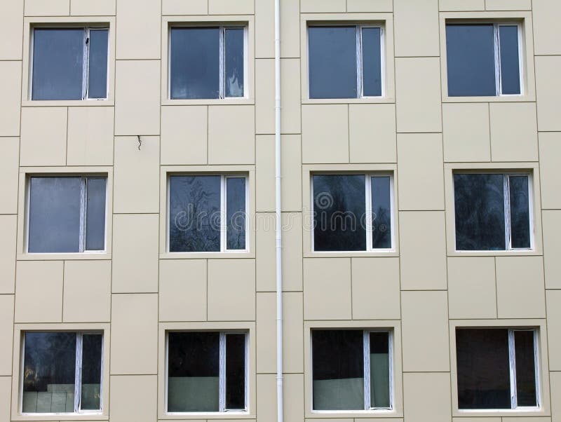 Several Windows on the Wall Stock Photo - Image of house, progress ...